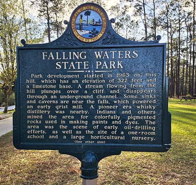 Historical markers reveal the park's past, back when Florida was less about condos and more about actual history.