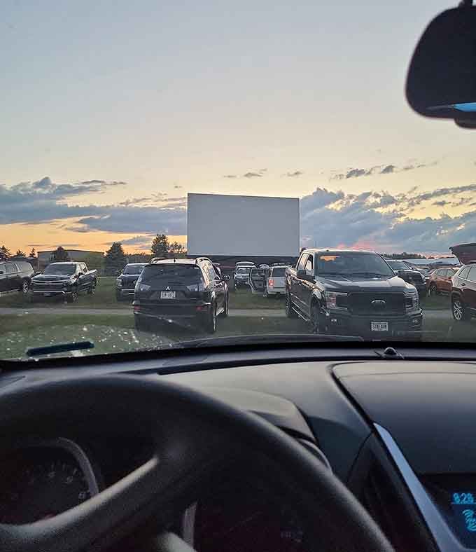 Your dashboard view frames the screen perfectly, turning your car into a private screening room with wheels.