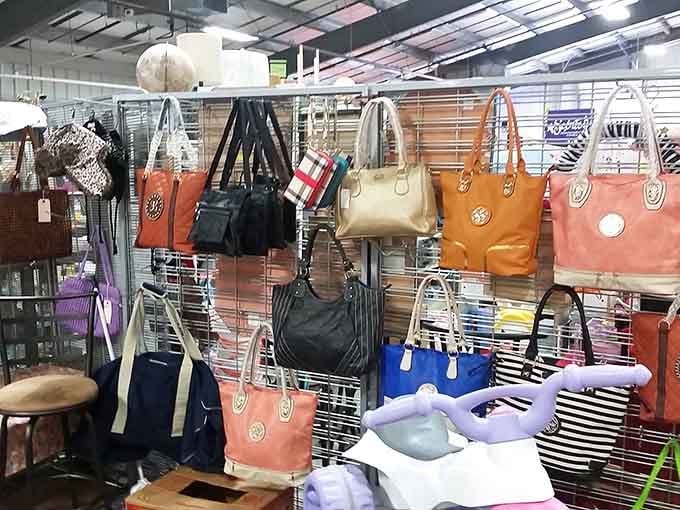 Handbags in every color and style hang ready to replace that purse you've been carrying since the Obama administration.