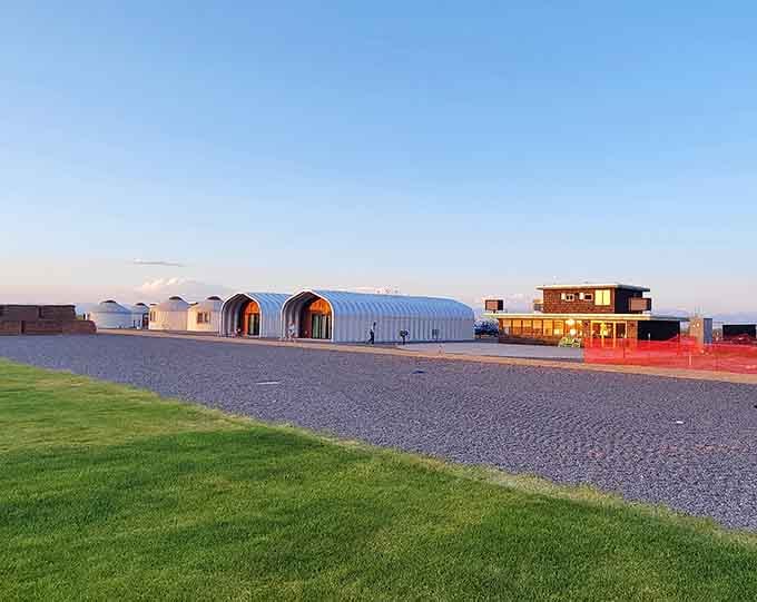 Those quirky yurts and steel buildings add character to a place that's already bursting with personality and charm.