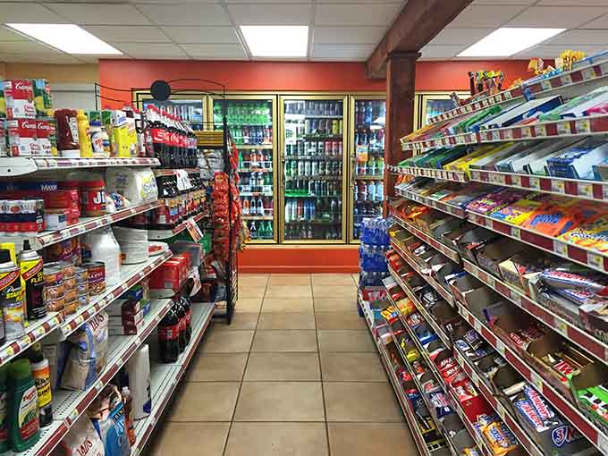The convenience store section means you can grab snacks for later, assuming you have room after your meal.