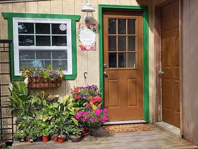 Betty's Country Flowers brightens the street with blooms that remind you nature's beauty extends beyond the mountains.