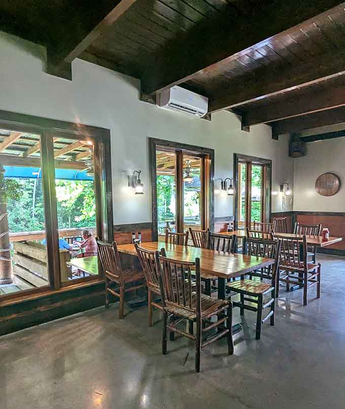 Bright, airy seating with river views transforms a great meal into an experience you'll want to repeat often.