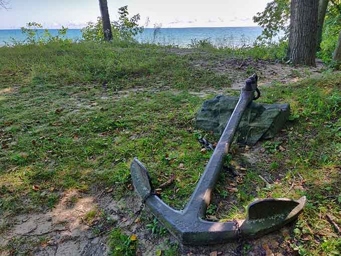 This weathered anchor reminds us that Lake Michigan has seen more maritime history than most people realize.