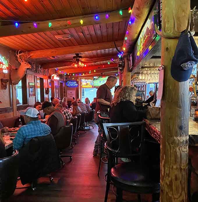 The warm glow and full tables tell you everything about a place locals have loved for decades.