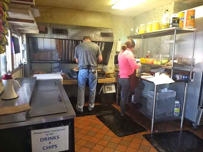 Behind every great burger is a kitchen where skilled hands work the griddle with practiced precision and care.
