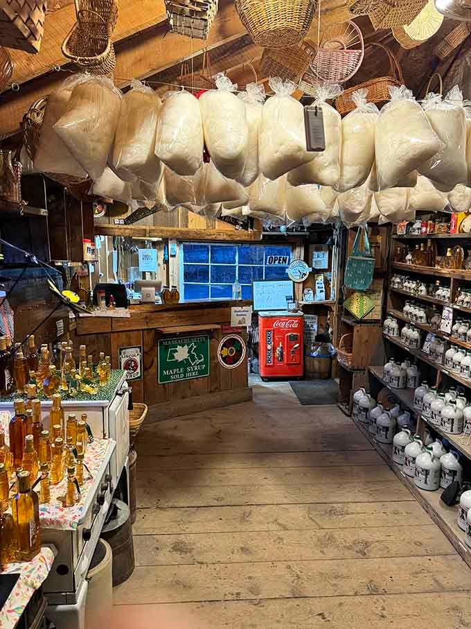 The gift shop sells maple syrup and nostalgia in equal measure, both worth taking home.