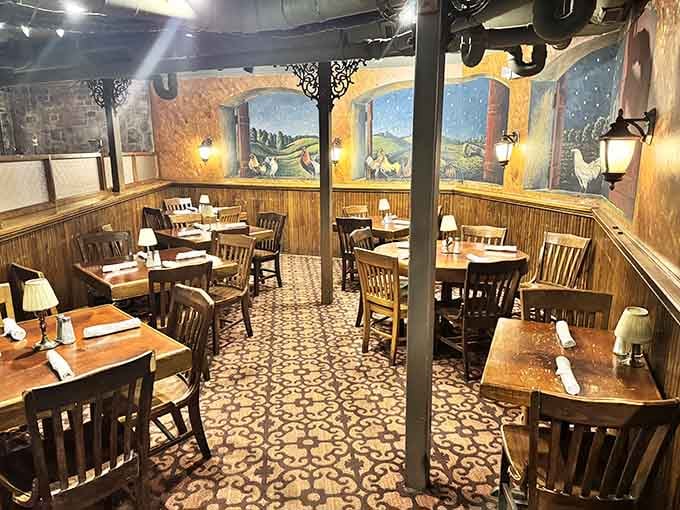 Exposed brick and warm lighting create an atmosphere that makes you want to linger long after dessert arrives.