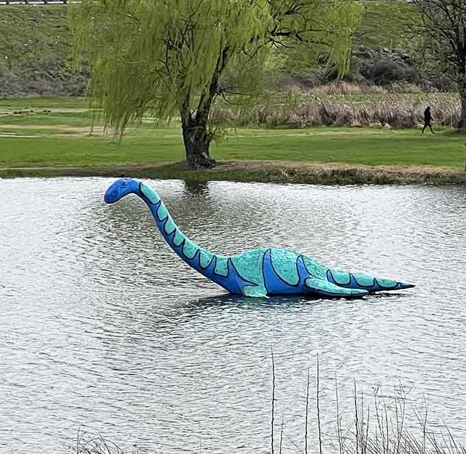 This aquatic friend proves the park's prehistoric collection extends beyond land, bringing Loch Ness vibes to Washington.