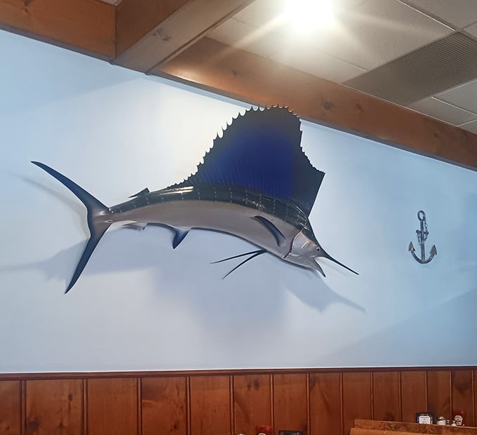 Wall decorations that tell stories without trying too hard, creating atmosphere that feels genuine and comfortable throughout.