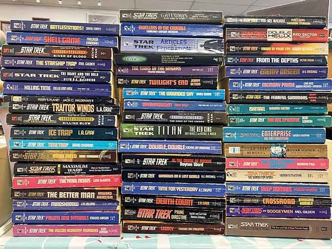 Trekkies, prepare for warp speed browsing through this impressive collection of Star Trek novels spanning every series.