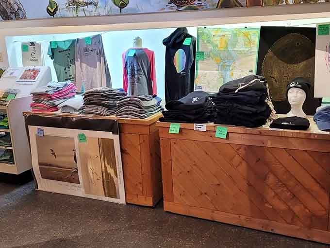 The sanctuary's merchandise selection lets you take home a piece of this natural paradise.