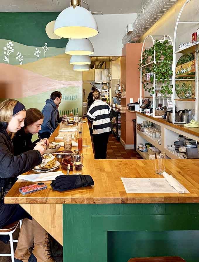 Counter seating with a view into the kitchen where you can watch the magic happen in real time.