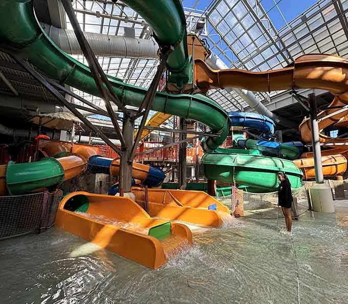 Multiple slides mean multiple opportunities to discover which family member screams the loudest on the way down.