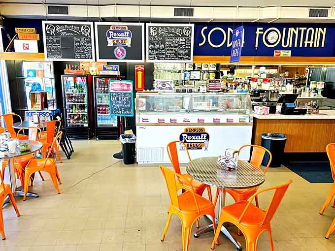 The whole setup invites you to linger over your treat instead of rushing through life at warp speed.