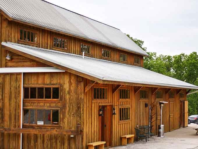 West Winery at Jackson Stables combines rustic charm with fine wine, housed in a barn that's prettier than most restaurants.