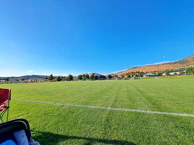 Steen Sports Park spreads green and inviting, where Friday night lights still matter more than streaming services.