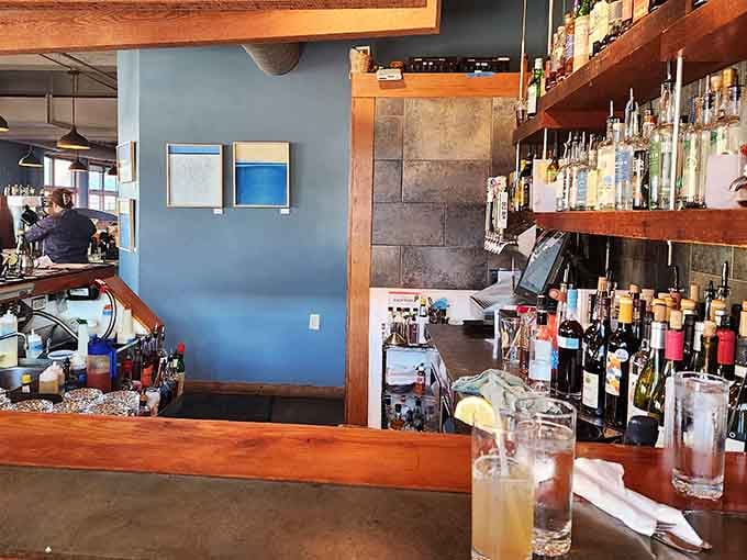 A well-stocked bar where craft cocktails and local brews wait to make your meal even better.