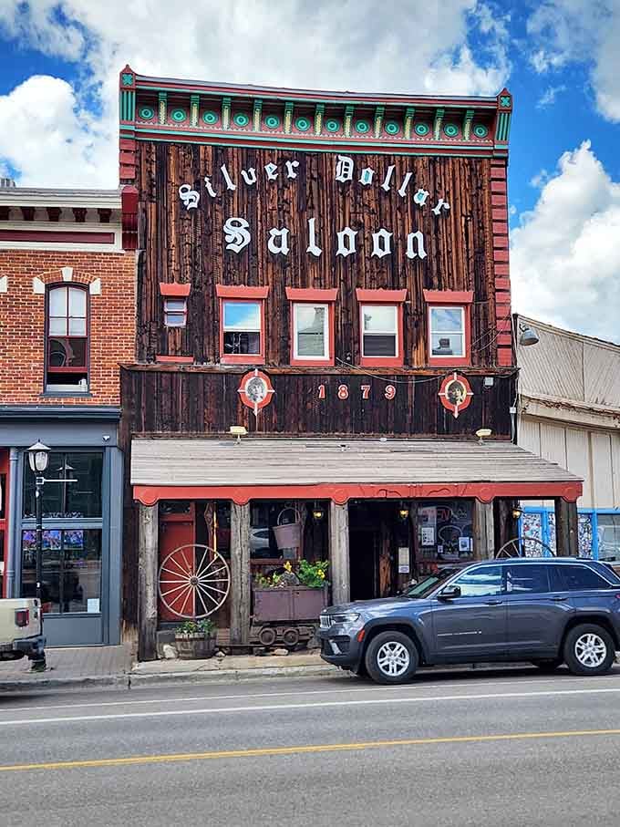 Silver Dollar Saloon's weathered facade has seen more history than most museums, and probably better stories too.