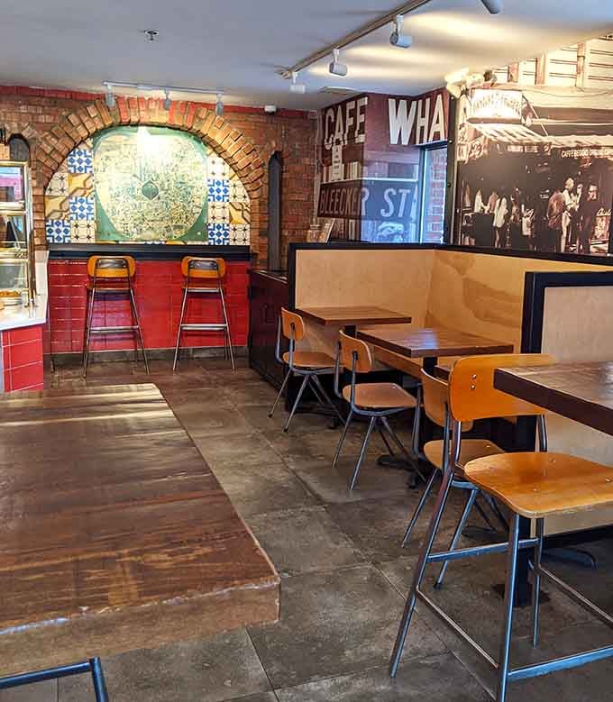 Cozy booths and decorative arches create the perfect backdrop for enjoying authentic Middle Eastern flavors with friends.