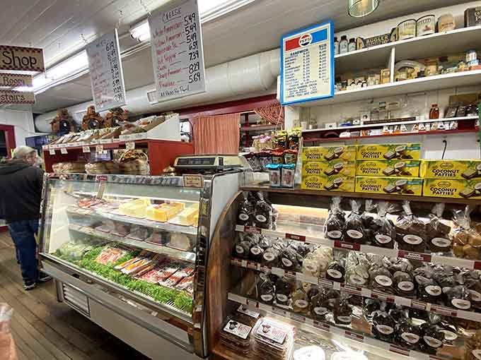 The counter area where magic happens, transactions occur, and friendly conversations flow as freely as the compliments about their homemade treats.
