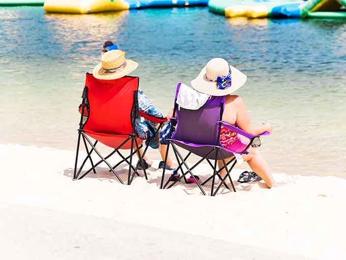 Prime spectator seating for those who prefer their entertainment with sand between their toes and zero personal risk involved.