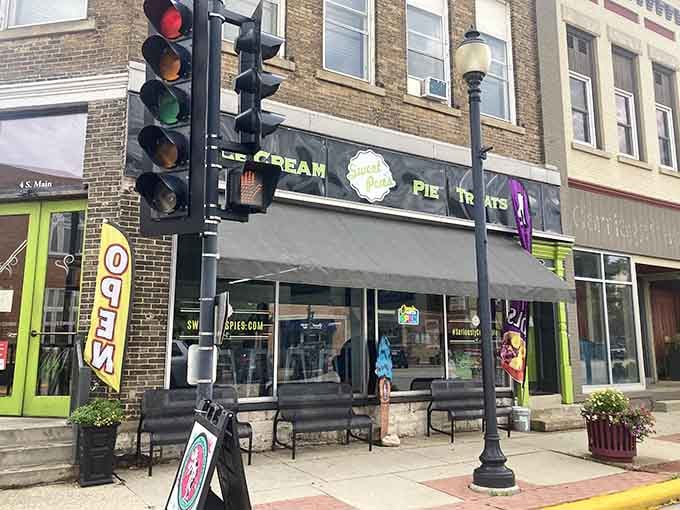 Sweet Pea's serving ice cream and treats, the kind of place where calories don't count and nobody's judging your choices.