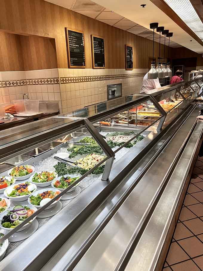 The cafeteria line stretches before you like a delicious parade of possibilities waiting to be explored.