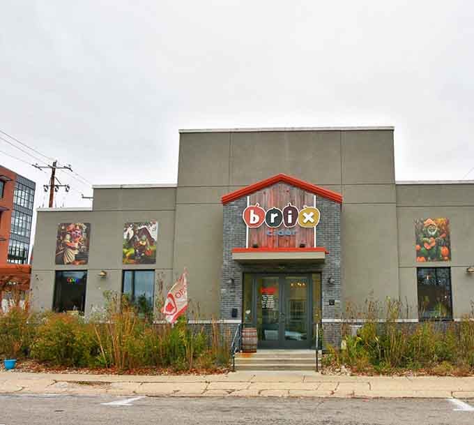 Brix Cider's modern facade hints at the craft beverages waiting inside, where apples become something truly special.