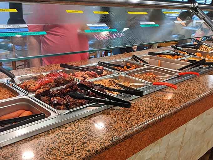 Steam rises from hot entrees lined up like soldiers ready to satisfy every craving you didn't know you had today.