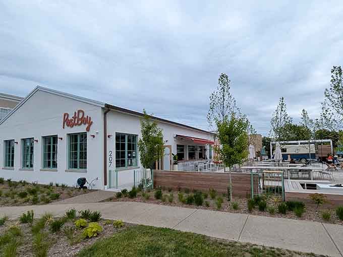 PostBoy's modern facade promises the kind of dining experience that makes you glad you skipped that chain restaurant.