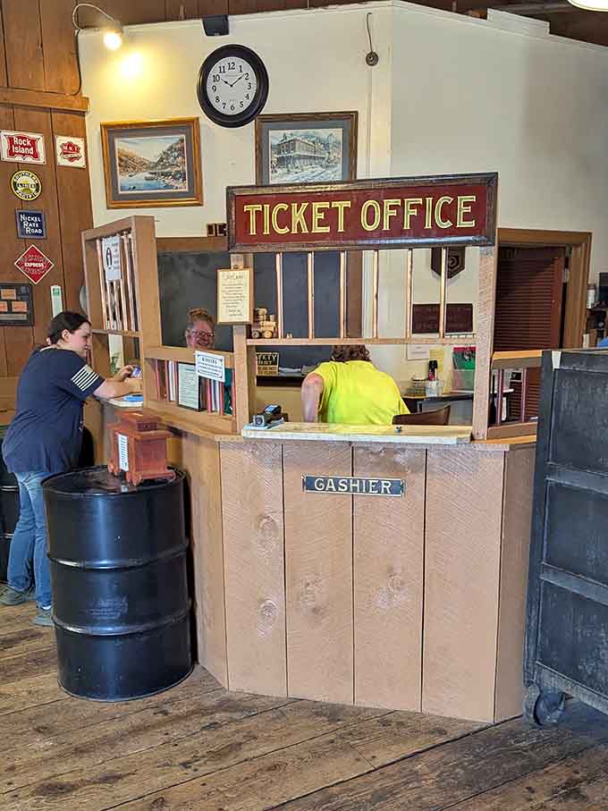 Step up to this classic ticket window where your journey into Pennsylvania's past and natural splendor officially begins.