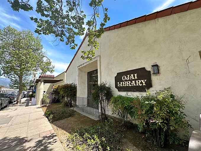 The Ojai Library's Spanish colonial style makes checking out books feel fancier than your average Tuesday afternoon errand.