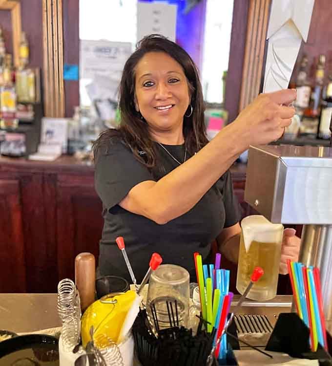 Friendly staff pouring drinks with a smile reminds you that hospitality is still alive and well in small-town Texas.