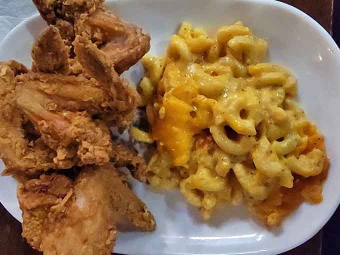 Crispy fried chicken meets creamy mac and cheese in what might be the most perfect pairing since peanut butter met jelly.
