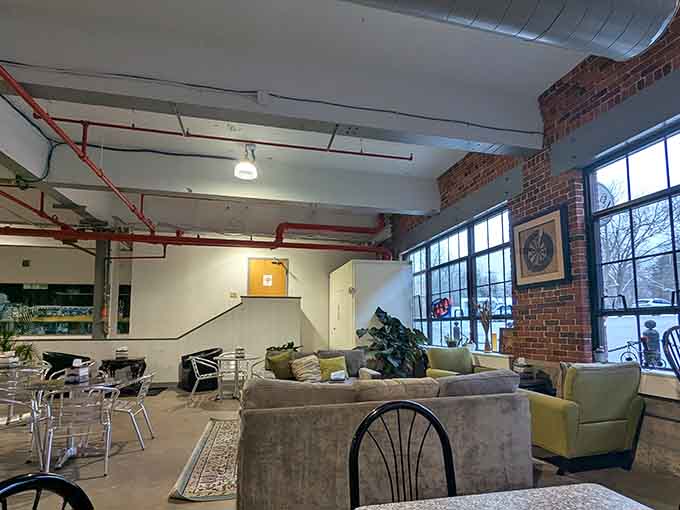 High ceilings and comfortable furniture invite you to settle in and forget about your to-do list entirely.