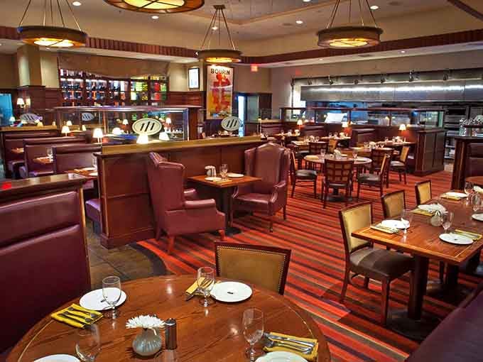 Warm lighting and comfortable seating throughout make this the kind of place you'll want to linger all evening.