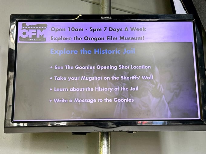 Your mission awaits: explore the jail, take your mugshot, and leave a message. Adventure starts here, folks.