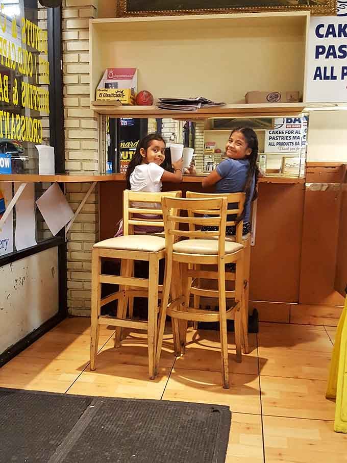 A cozy corner where you can sit and contemplate your excellent donut choices without judgment or interruption.