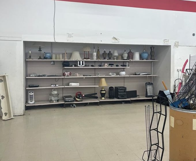 Lamps and household items waiting patiently for someone to give them a second chance at illuminating a home beautifully.