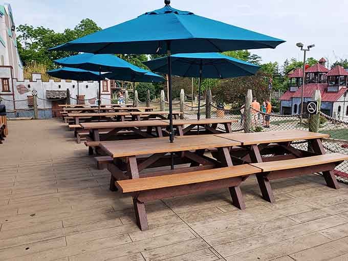 Shaded picnic tables for post-game analysis and debating whether that hole-in-one actually counted or not.