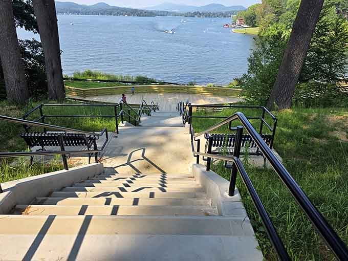 These stairs leading down to the water promise adventure, exercise, and views that make the climb back up totally worthwhile.