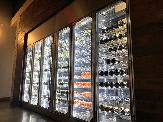 A wine selection displayed like edible art, because presentation matters when you're committed to doing things right.