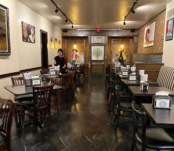 Artwork featuring samurai silhouettes adds authentic Japanese flair without feeling like a theme park stereotype somehow.