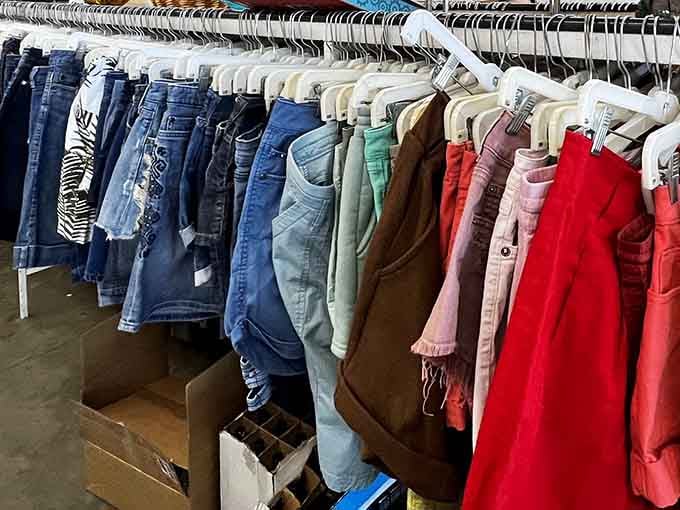 Kids' clothing in every color imaginable, because children outgrow pants faster than you can say growth spurt.