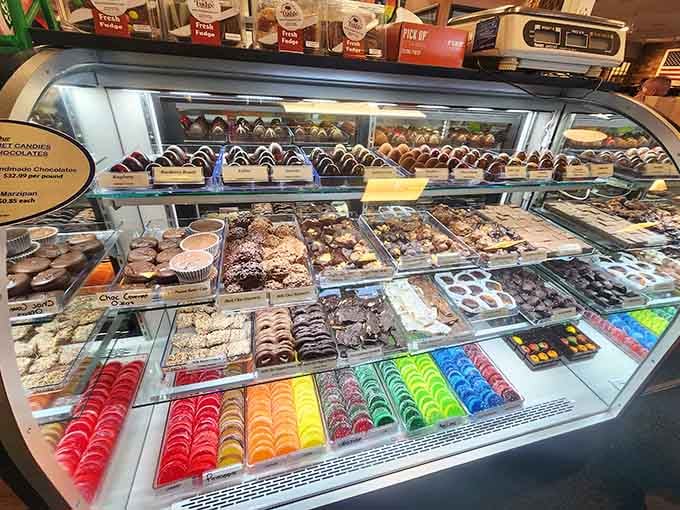 A dessert case so colorful and inviting it makes you forget you're already full&mdash;there's always room for something this pretty.