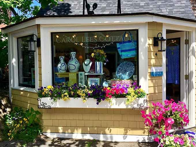 Charming shops tucked into cottages prove that the best treasures come in the smallest packages.