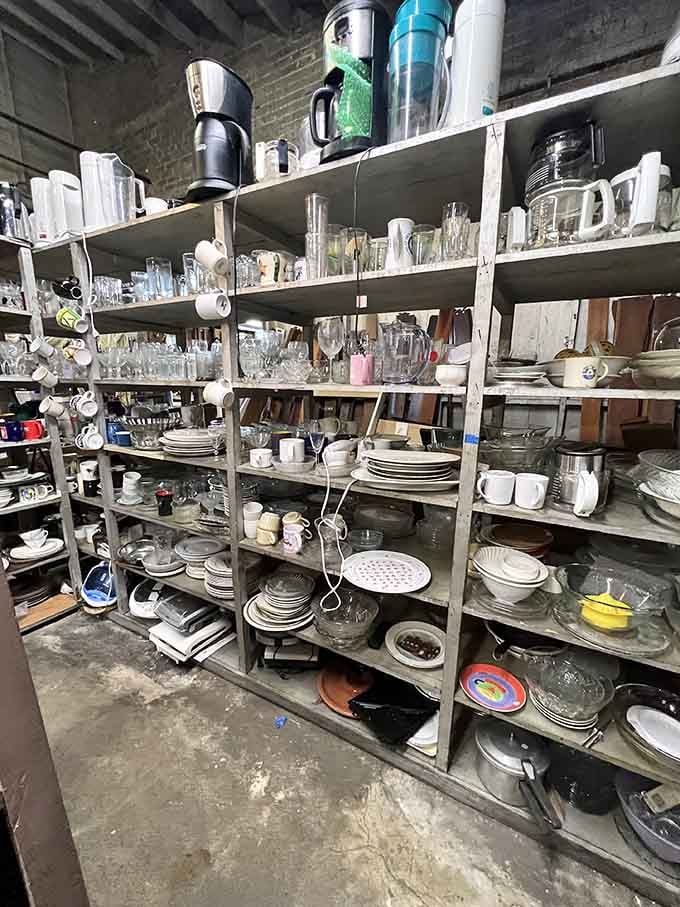 Kitchen essentials stacked high, proving that good cookware outlasts trends, fads, and probably your last three relationships too.