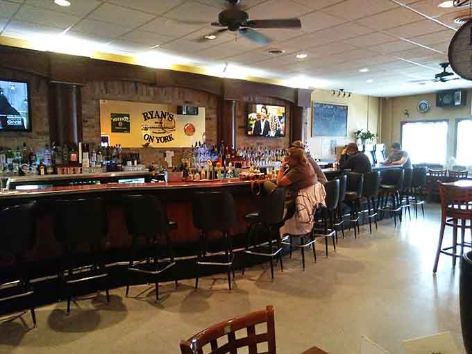 The welcoming bar invites you to settle in, order something adventurous, and become a regular.