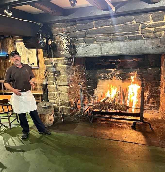 The fireplace where colonial cooking methods meet modern appetites in the most delicious way imaginable.